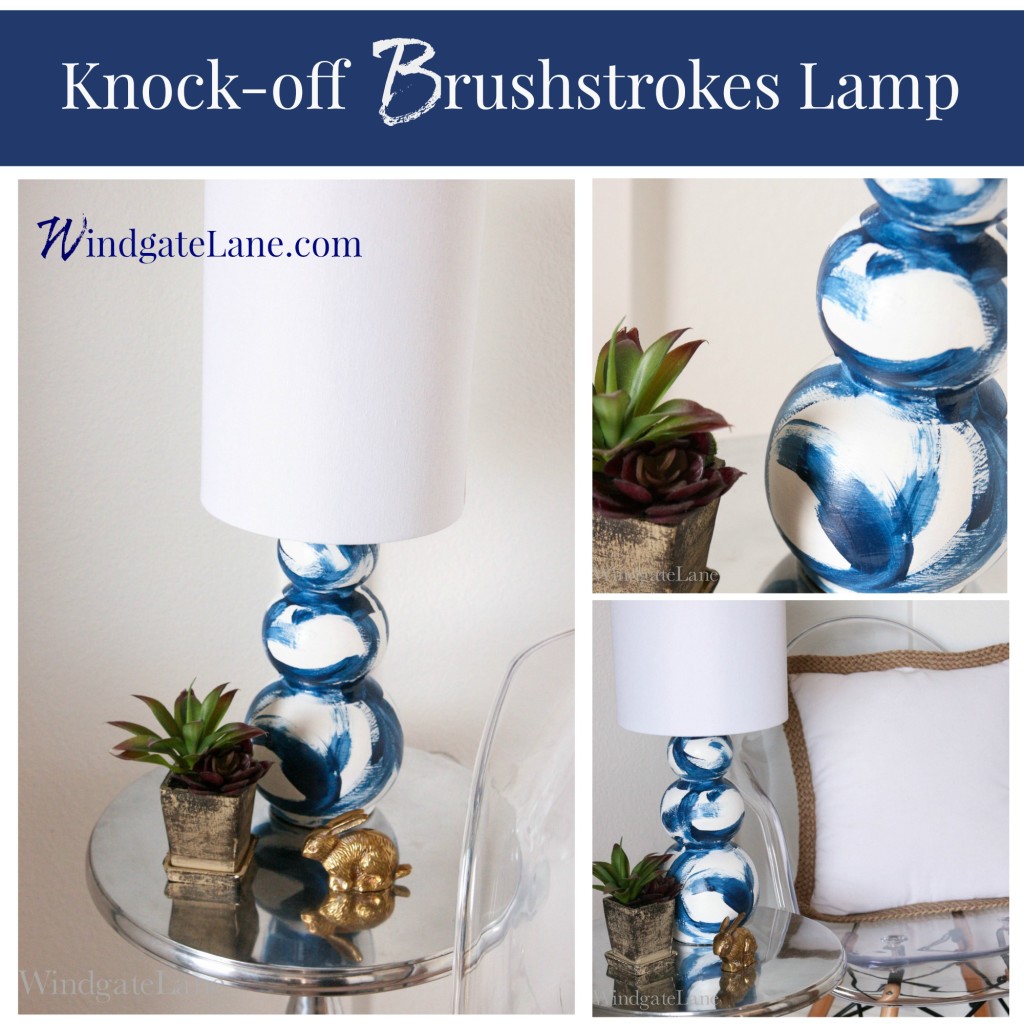 Brushstroke Painted Lamp Make-Over - Windgate Lane